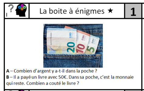 enigme 1 | Blogue de continuité pédagogique